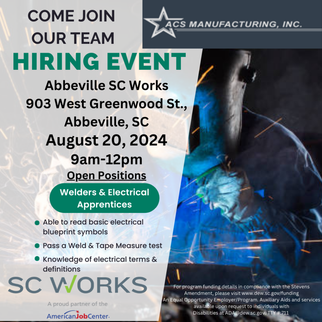 Events from August 20 – September 19 | Upper Savannah SC Works System